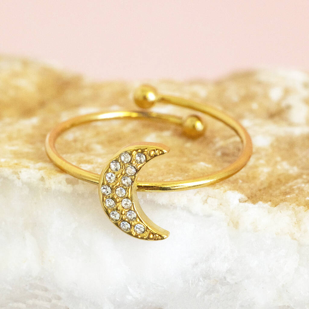 Crystal Moon Stacking Ring – JOY by Corrine Smith