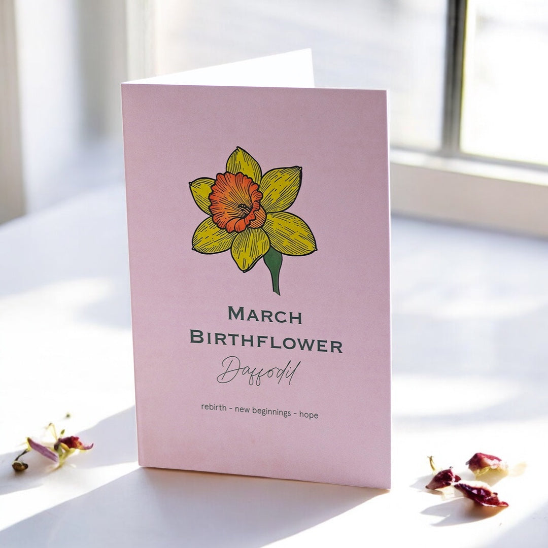 March Birth Flower Daffodil Card – JOY by Corrine Smith