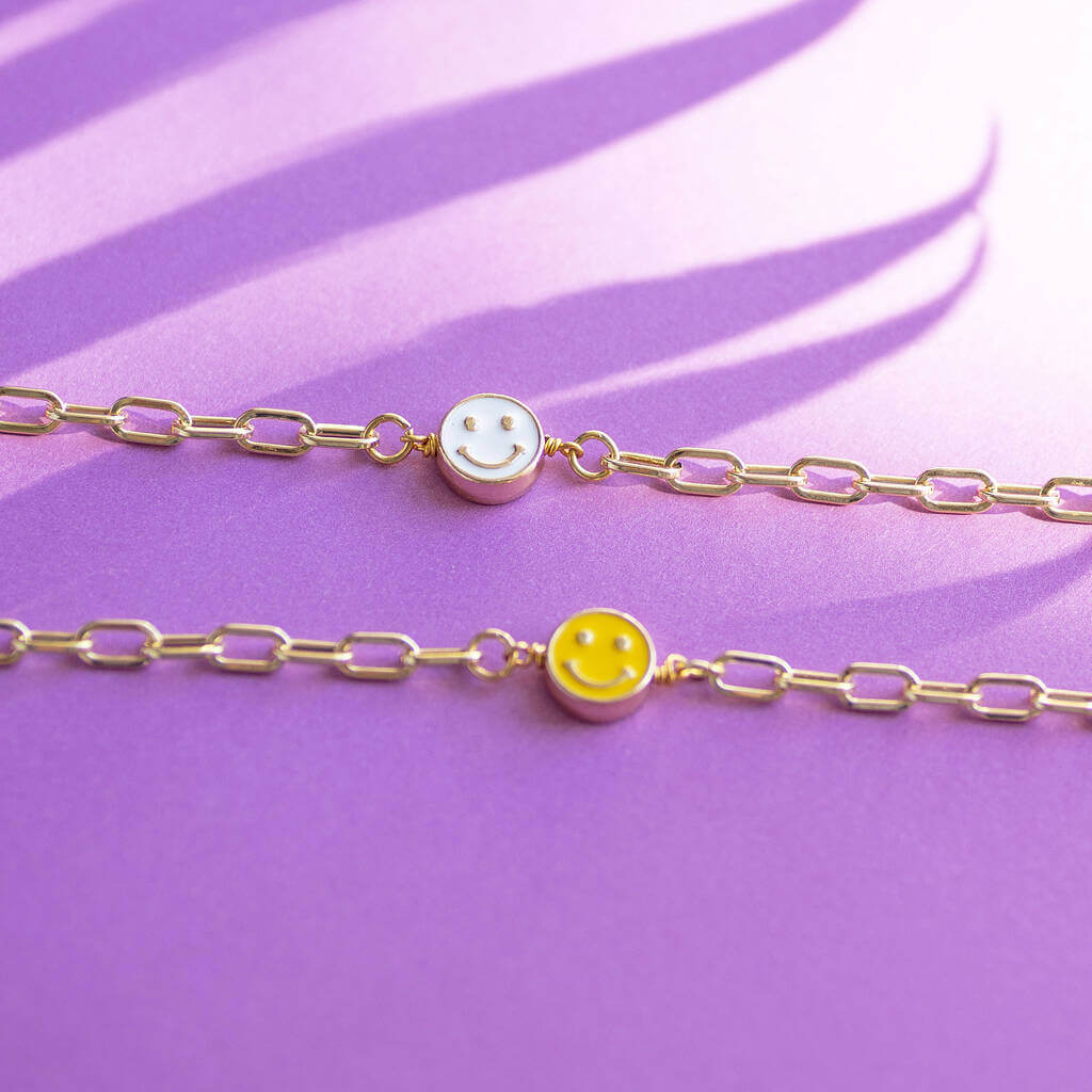 Smiley Face Bracelet | Gifts for Friends – JOY by Corrine Smith