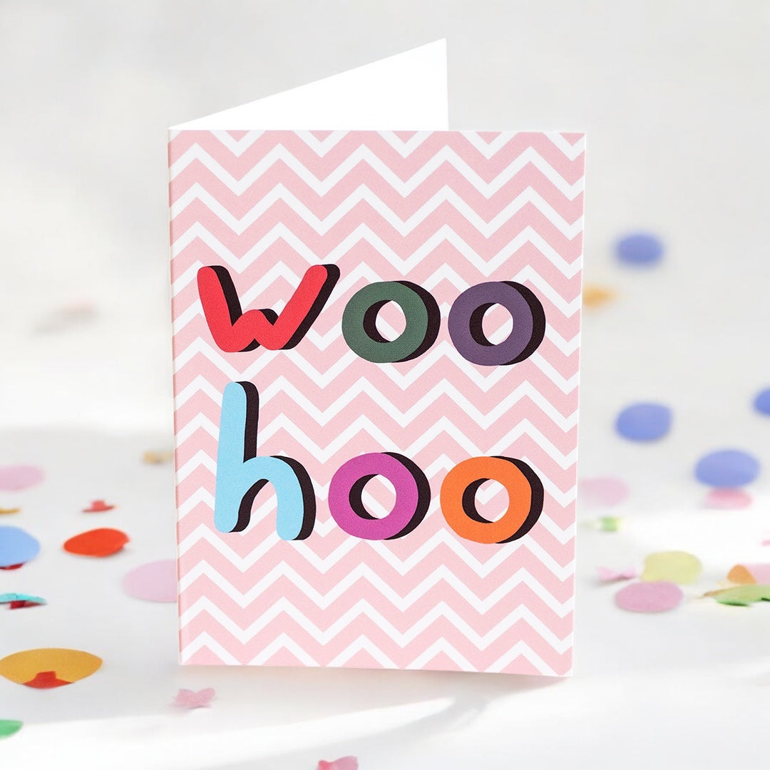 Woo Hoo Celebration Card - Fun & Colourful – JOY by Corrine Smith
