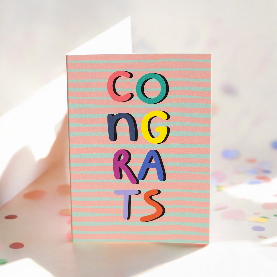 Colourful Congrats Celebration Card – JOY by Corrine Smith