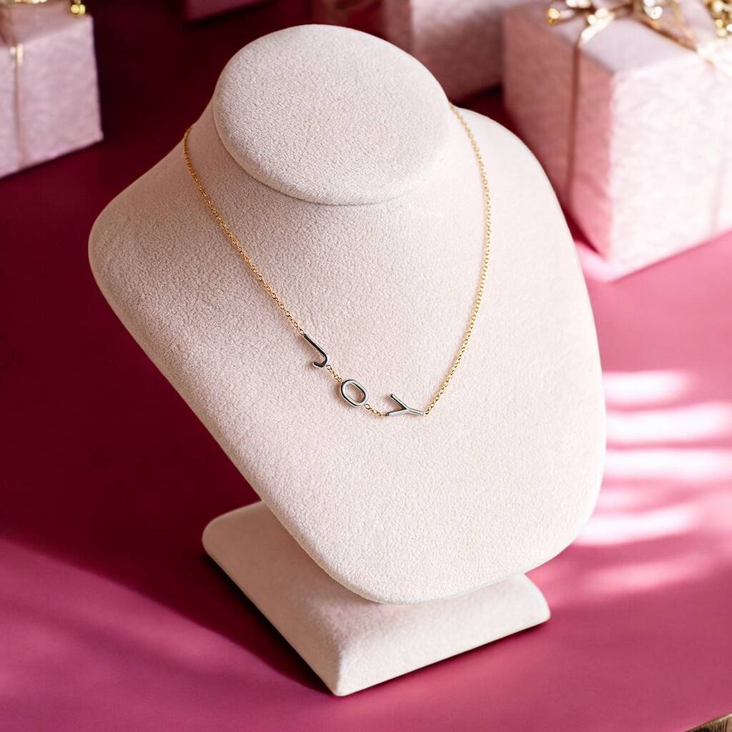 Asymmetric Minimalist Joy Necklace – JOY by Corrine Smith