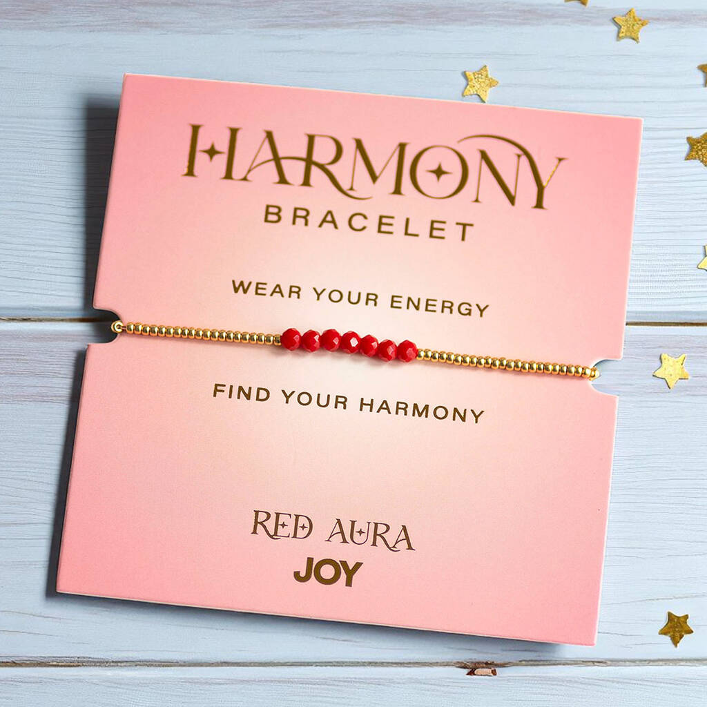 Red Aura Harmony Bracelet – Bold And Empowering Energy – JOY by Corrine ...